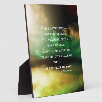 GRIEF never ends Plaque | Zazzle