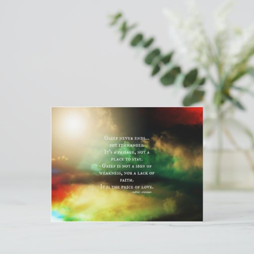 GRIEF never ends Postcard | Zazzle