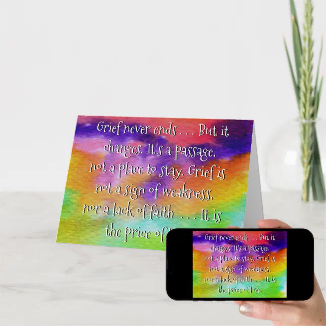 Grieving Loss of a Loved One Note Card | Zazzle