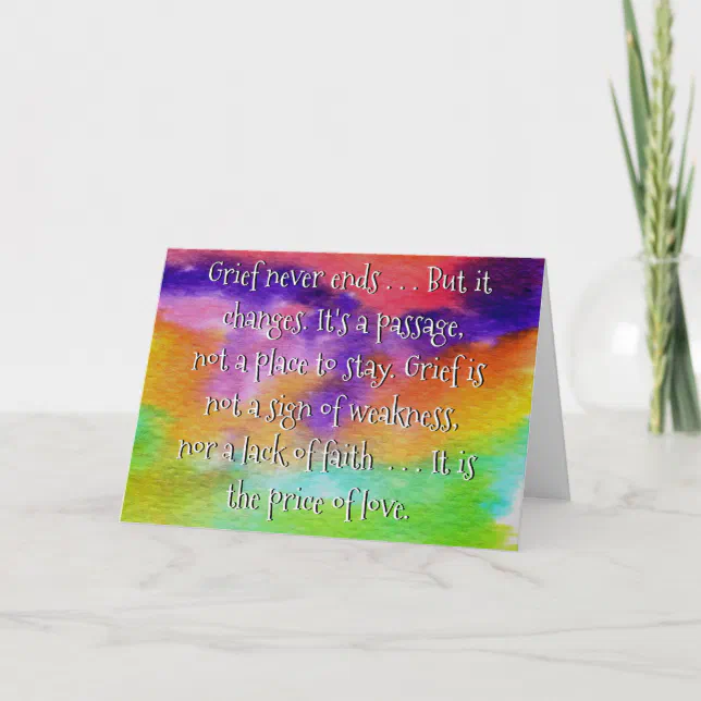 Grieving Loss of a Loved One Note Card | Zazzle