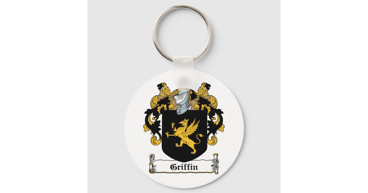 Griffin Family Crest Keychain | Zazzle
