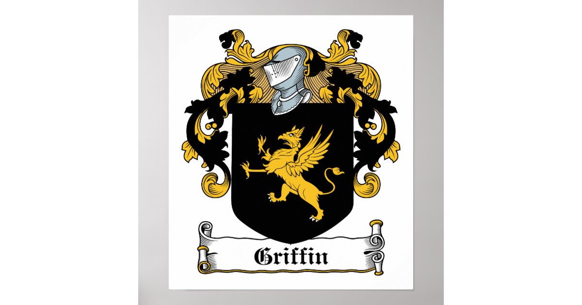 Griffin Family Crest Poster | Zazzle