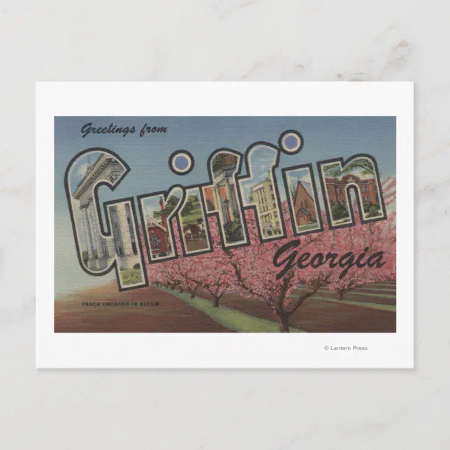 Griffin, Georgia - Large Letter Scenes Postcard | Zazzle