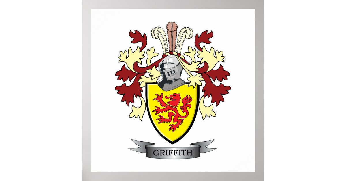 Griffith Family Crest Coat of Arms Poster | Zazzle