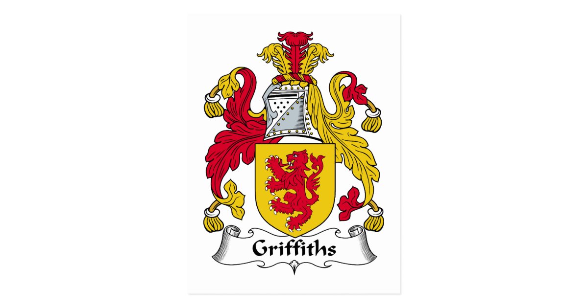 Griffiths Family Crest Postcard | Zazzle.com