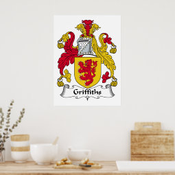 Griffiths Family Crest Poster | Zazzle