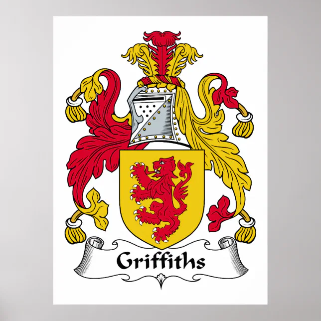 Griffiths Family Crest Poster | Zazzle