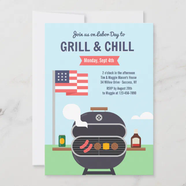 Grill and Chill Invitation | Zazzle