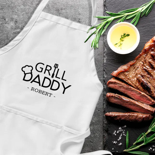 Grill Daddy Personalized Father's Day Gift Adult Apron | Zazzle