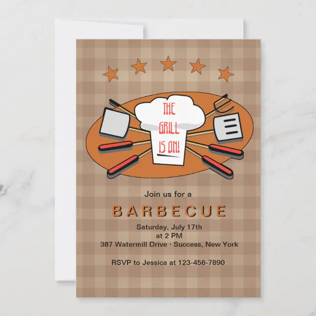 Grill Master Invitation | Zazzle