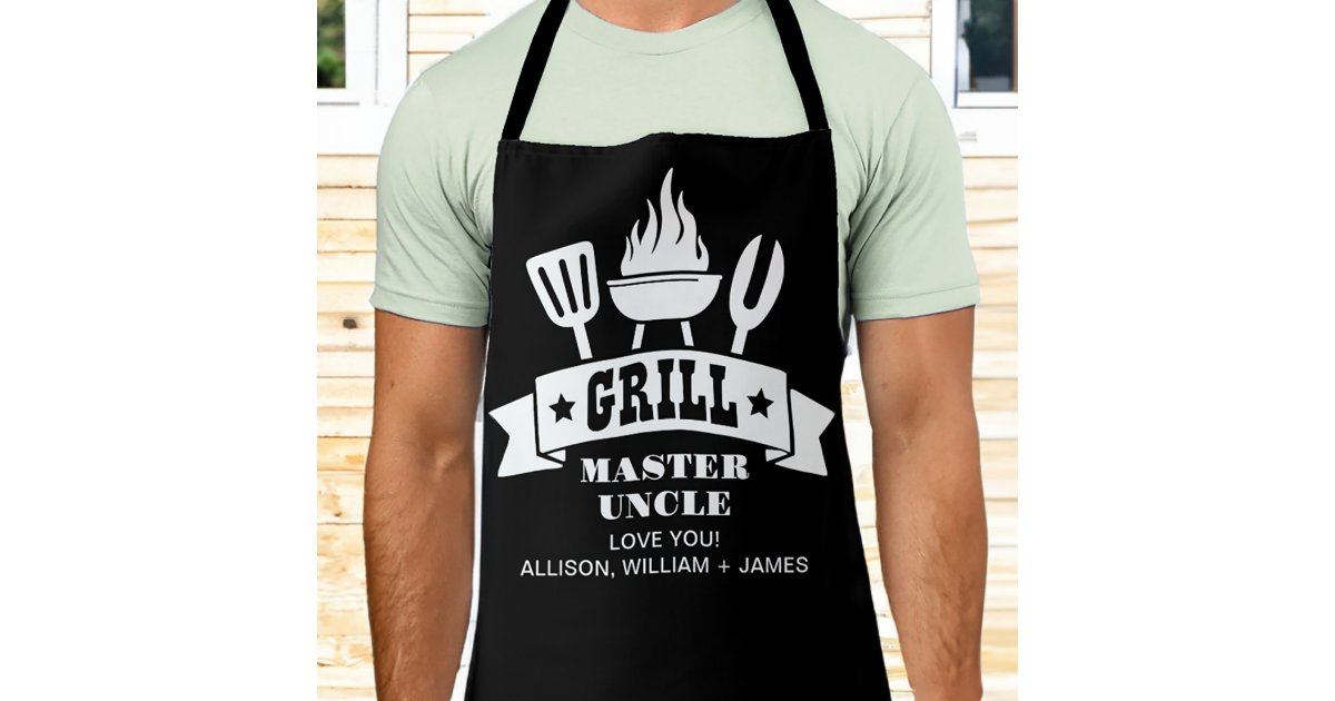 Grill Master Uncle Black Apron | Zazzle