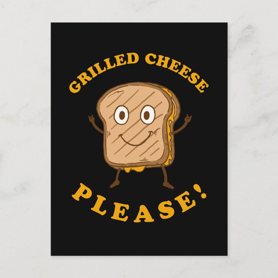 Grilled Cheese Please Postcard | Zazzle