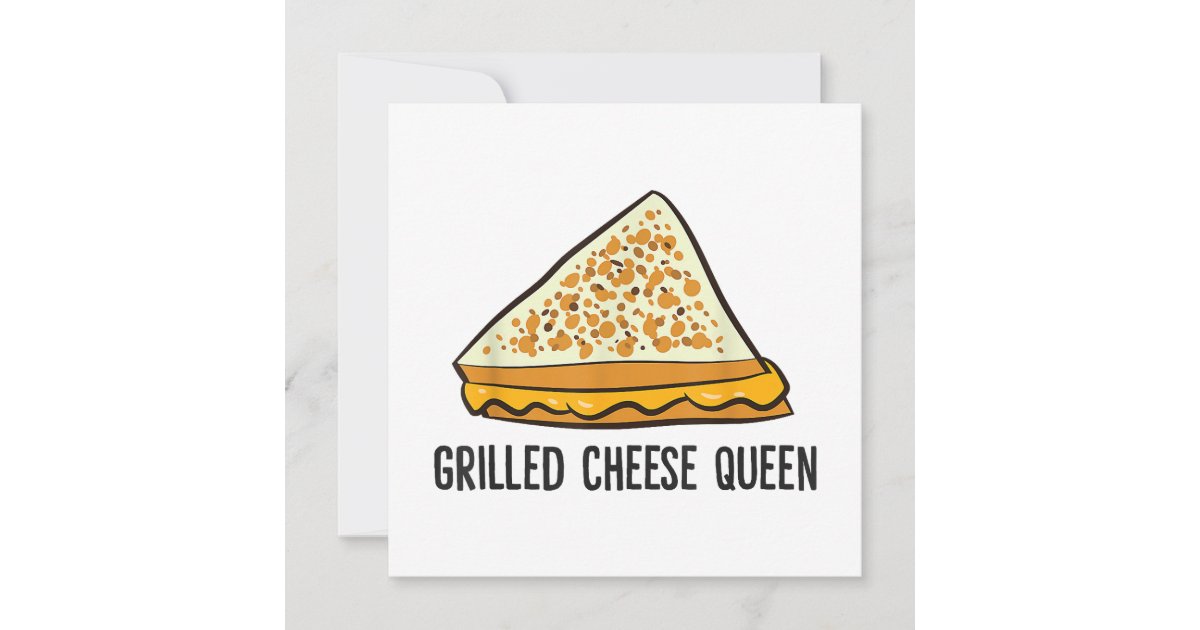Grilled Cheese Queen Funny Grilled Cheese Invitation | Zazzle
