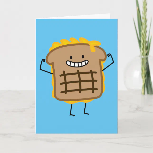 Grilled Cheese Sandwich Cheddar Toasted Bread Thank You Card | Zazzle
