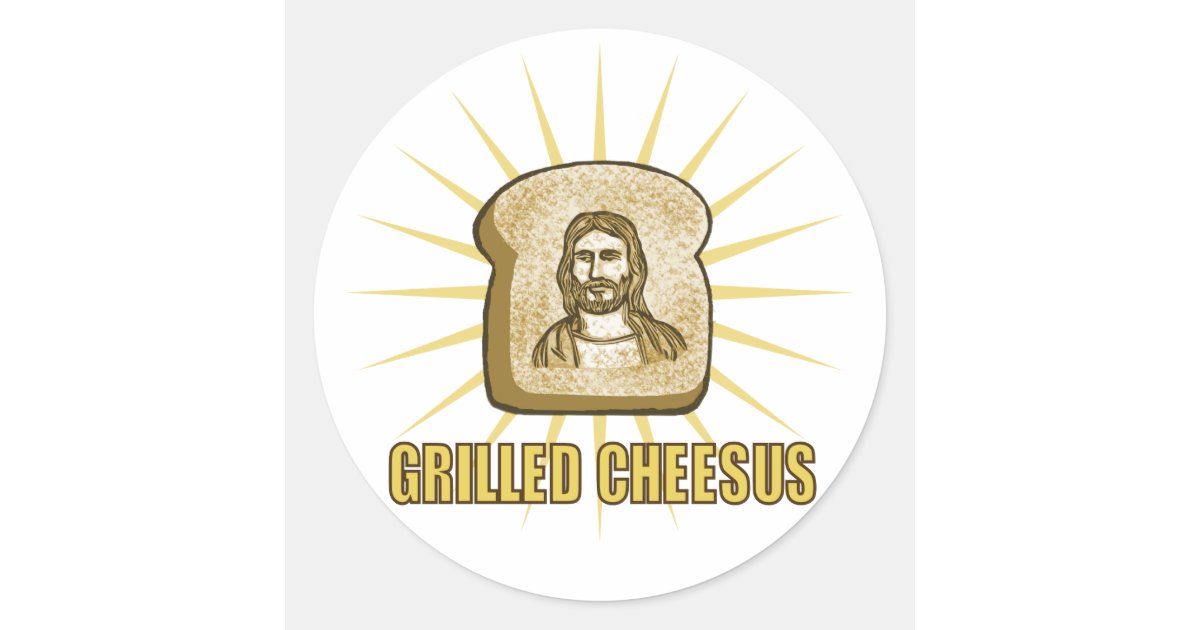 Grilled Cheesus stickers | Zazzle