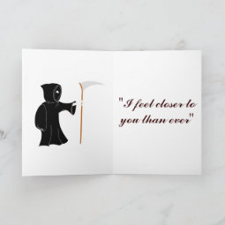 Grim Reaper 65th Birthday Card | Zazzle
