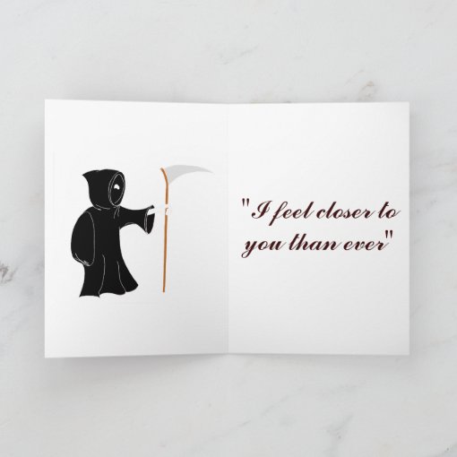 Grim Reaper 65th Birthday Card | Zazzle
