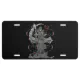 Grim Reaper Awaits Skull With Cross License Plate | Zazzle