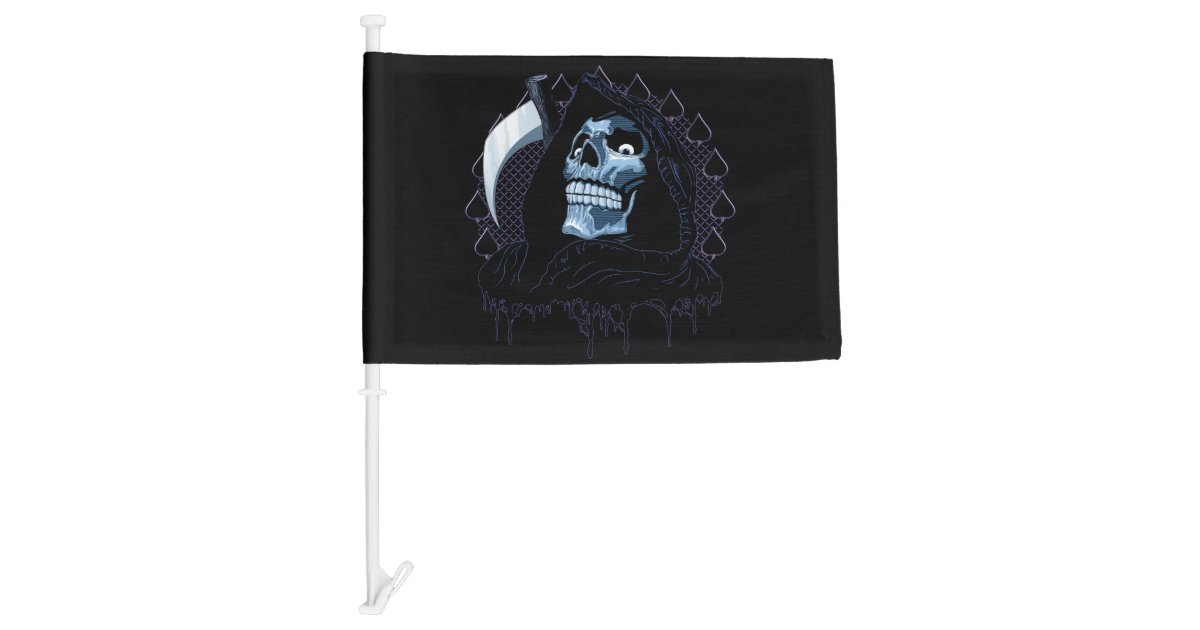 Grim Reaper Car Flag | Zazzle