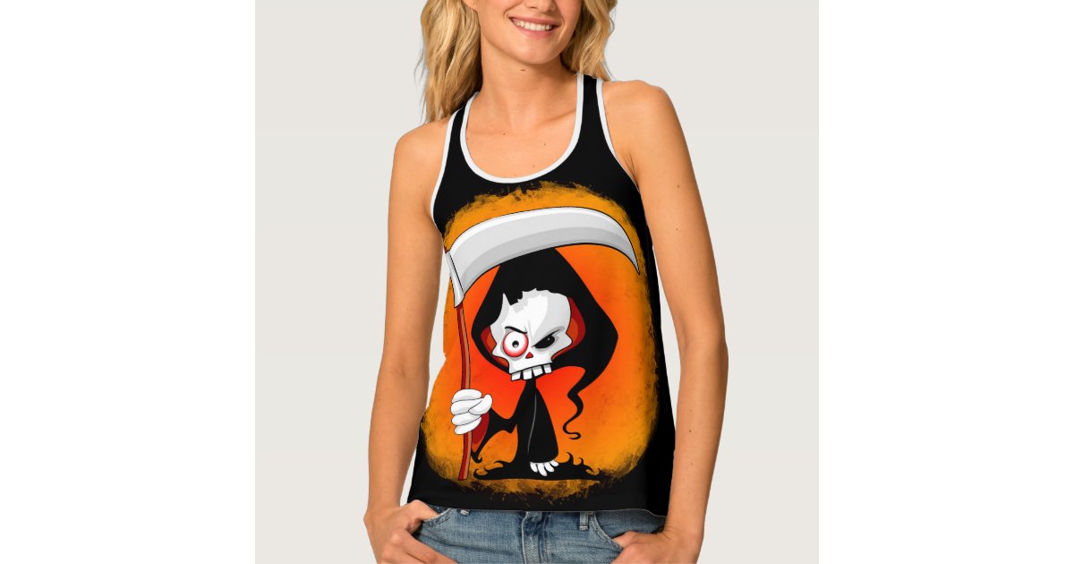 Grim Reaper Cartoon Tank Top | Zazzle