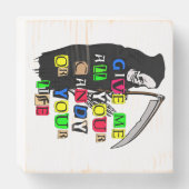 Grim Reaper Give Me Candy Ransom Note, ZSSPG Wooden Box Sign | Zazzle