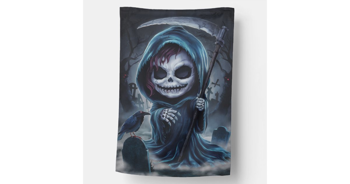 Grim Reaper House Flag | Zazzle