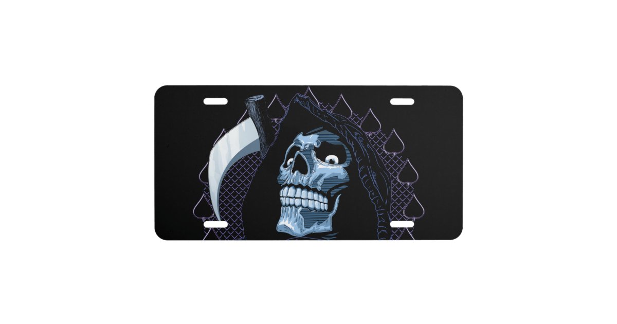 Grim Reaper License Plate | Zazzle