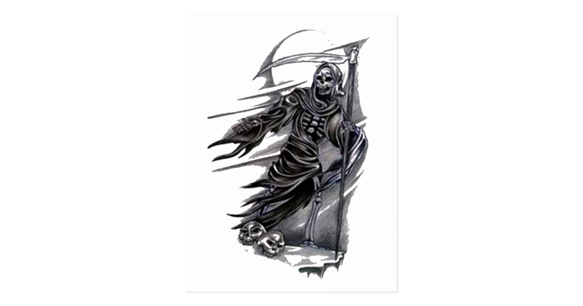 Grim Reaper Taking Souls Postcard | Zazzle.com