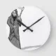 Grim Reaper Vector Sketch Round Clock | Zazzle