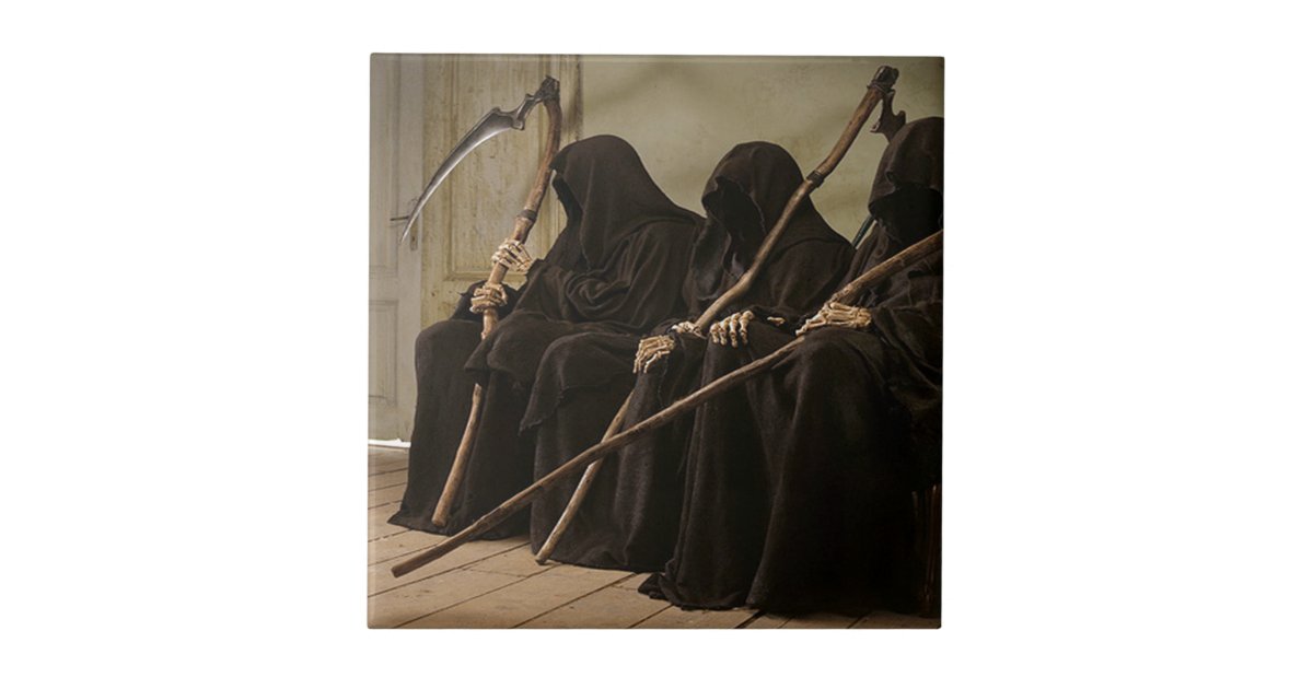 Grim Reapers Waiting For You Ceramic Tile | Zazzle