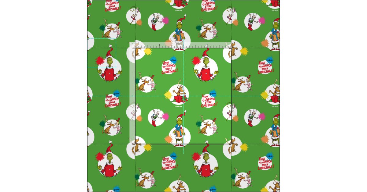 Grinch | Christmas Dot Pattern Fabric | Zazzle