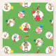 Grinch | Christmas Dot Pattern Square Paper Coaster | Zazzle