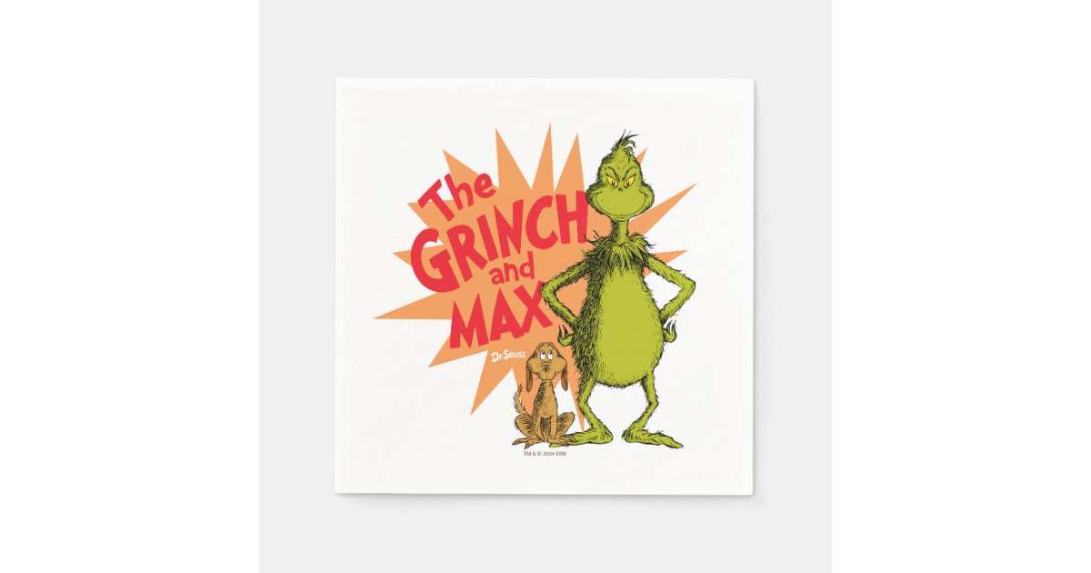 Grinch | Grinch & Max Starburst Napkins | Zazzle