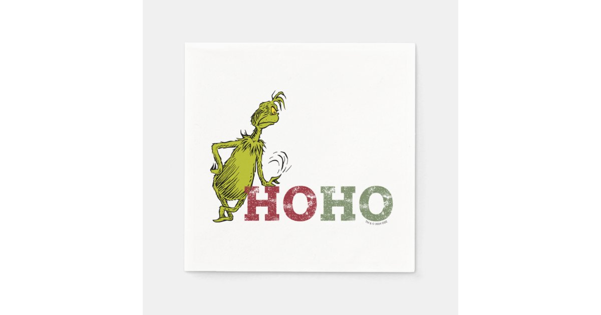 Grinch | Ho Ho Ho Napkins | Zazzle