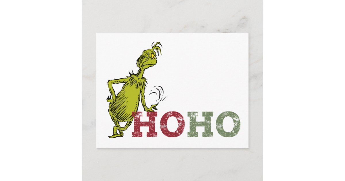 Grinch | Ho Ho Ho Postcard | Zazzle