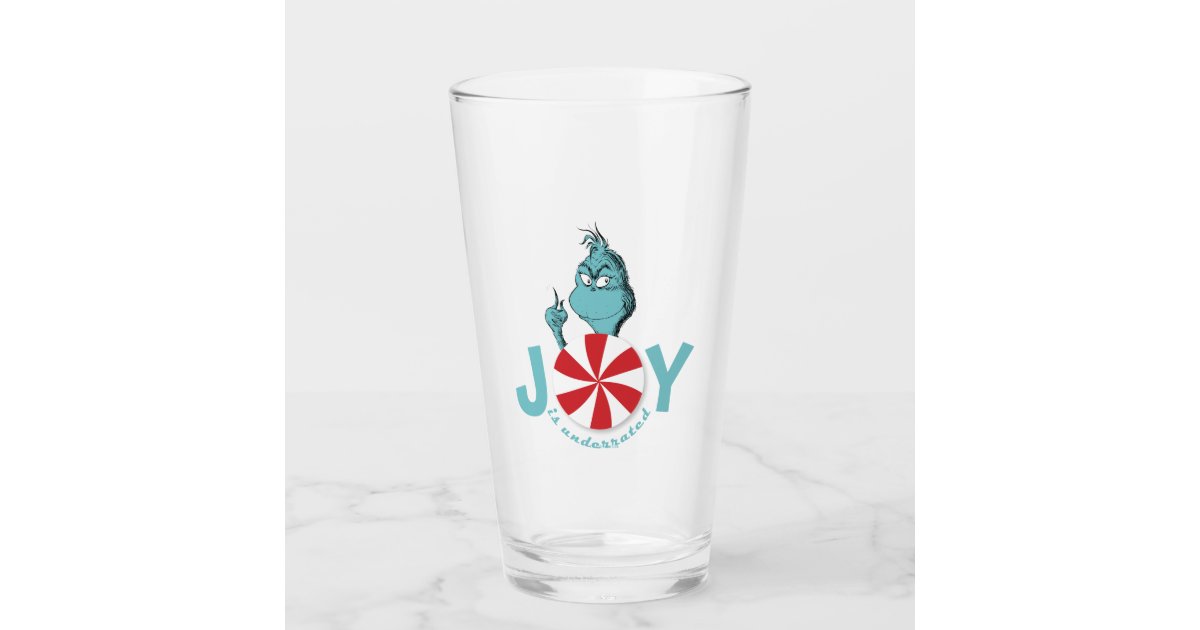 Grinch | Joy is Underrated Glass | Zazzle