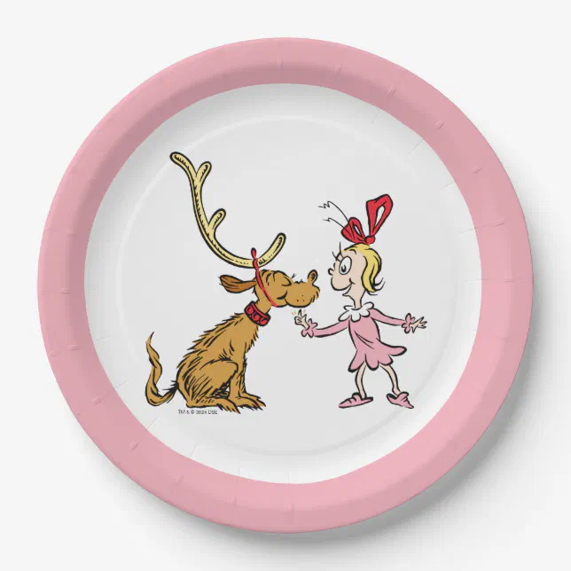 Grinch | Max & Cindy Lou Who Paper Plates | Zazzle