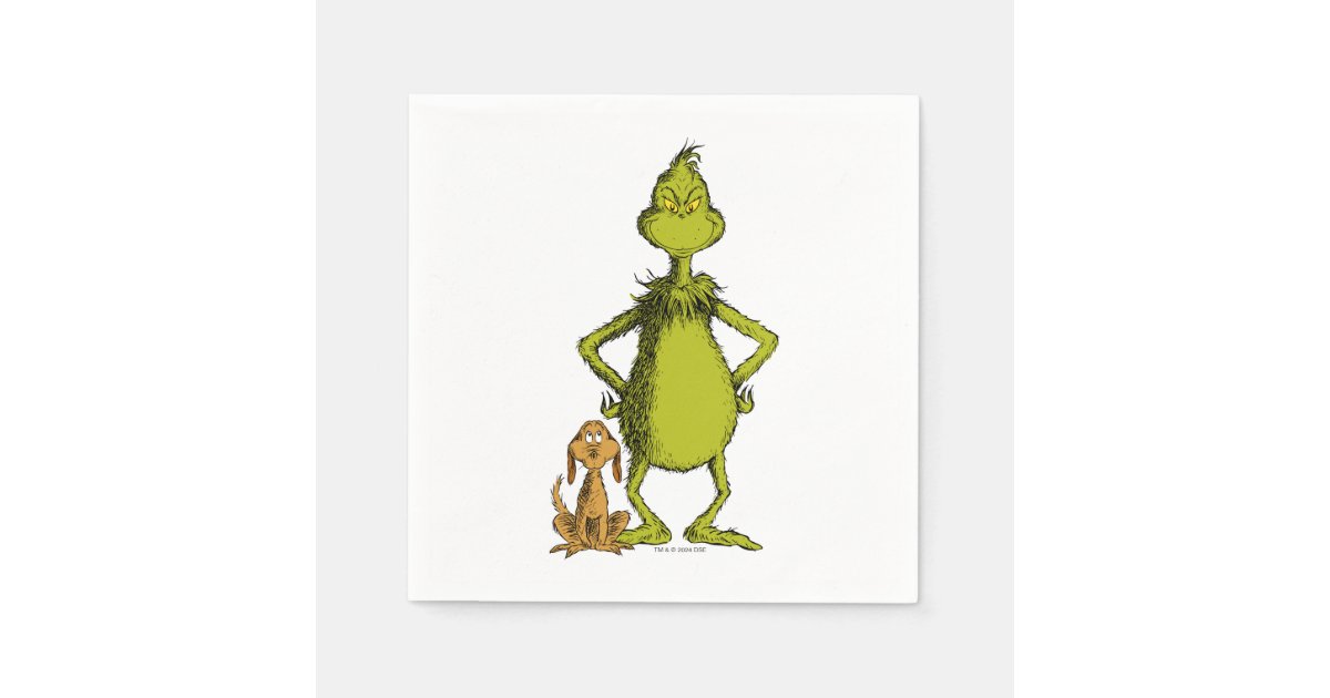 Grinch | Max & Grinch Stance Napkins | Zazzle