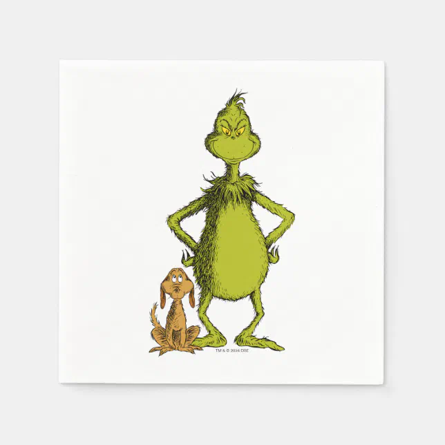 Grinch | Max & Grinch Stance Napkins | Zazzle
