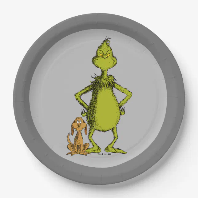 Grinch | Max & Grinch Stance Paper Plates | Zazzle