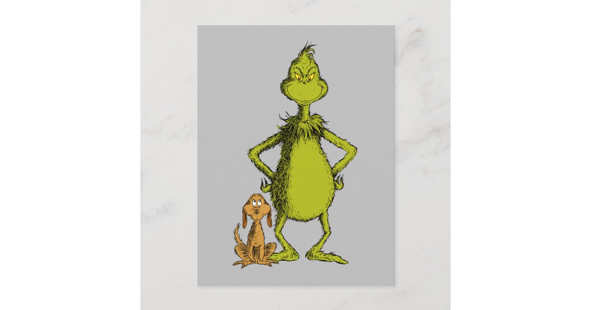Grinch | Max & Grinch Stance Postcard | Zazzle