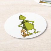Grinch | Max & Grinch Stance Round Paper Coaster | Zazzle