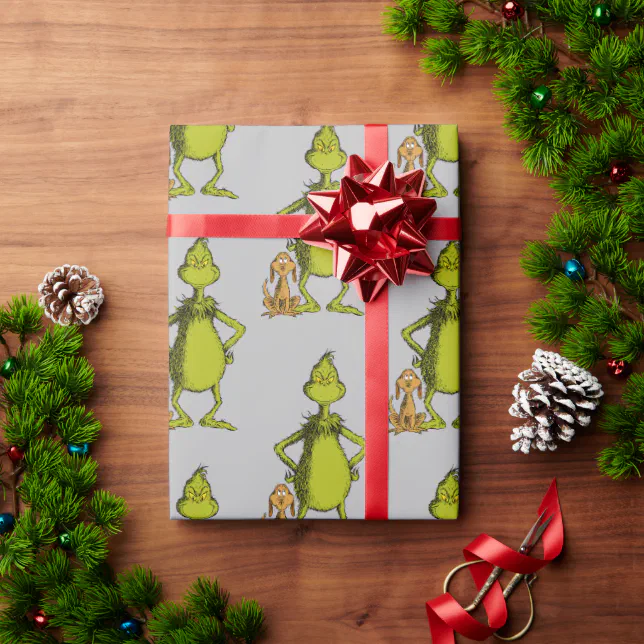 Grinch | Max & Grinch Stance Wrapping Paper | Zazzle