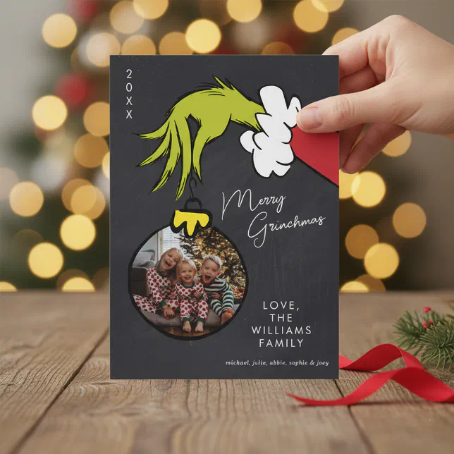 Grinch Merry Grinchmas Family Photo Christmas | Zazzle