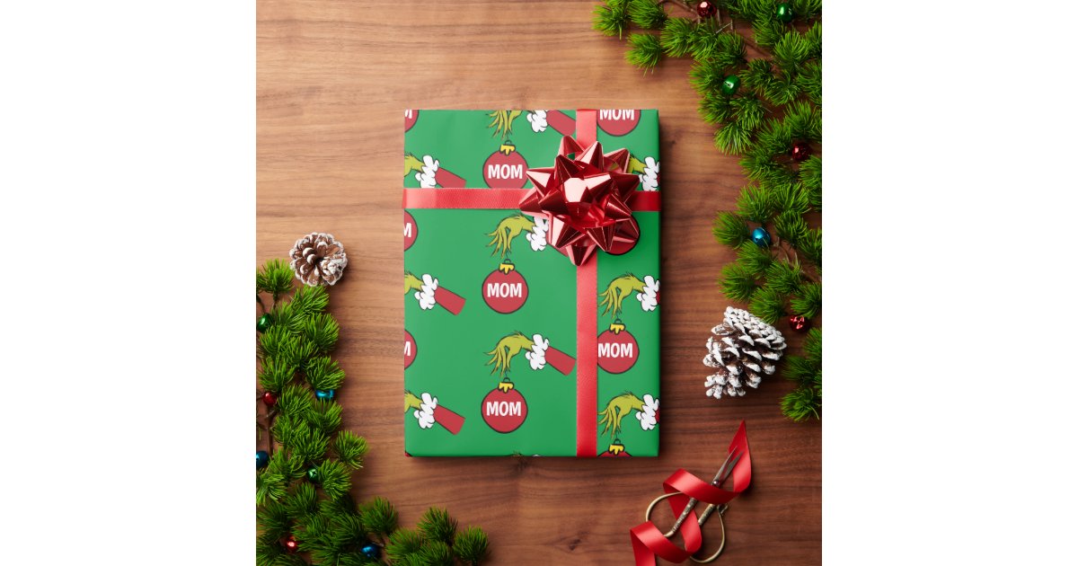 Grinch | Mom Wrapping Paper | Zazzle