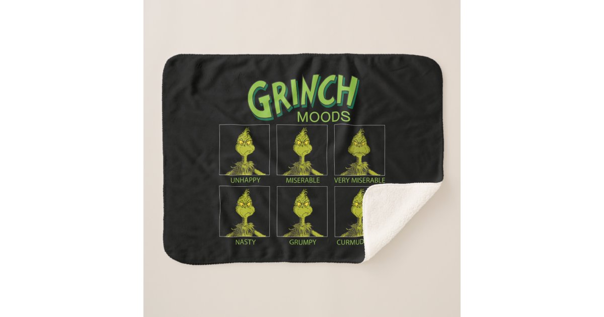 Grinch | Moods Chart Sherpa Blanket | Zazzle