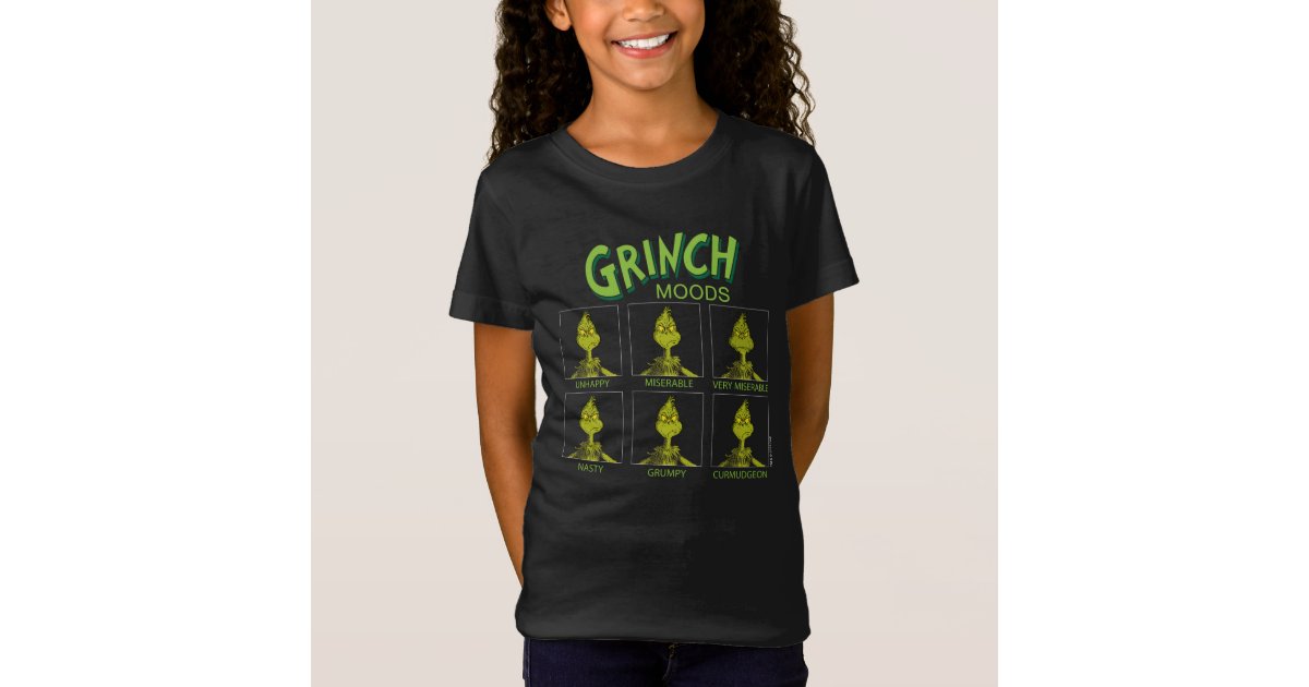 Grinch | Moods Chart T-Shirt | Zazzle