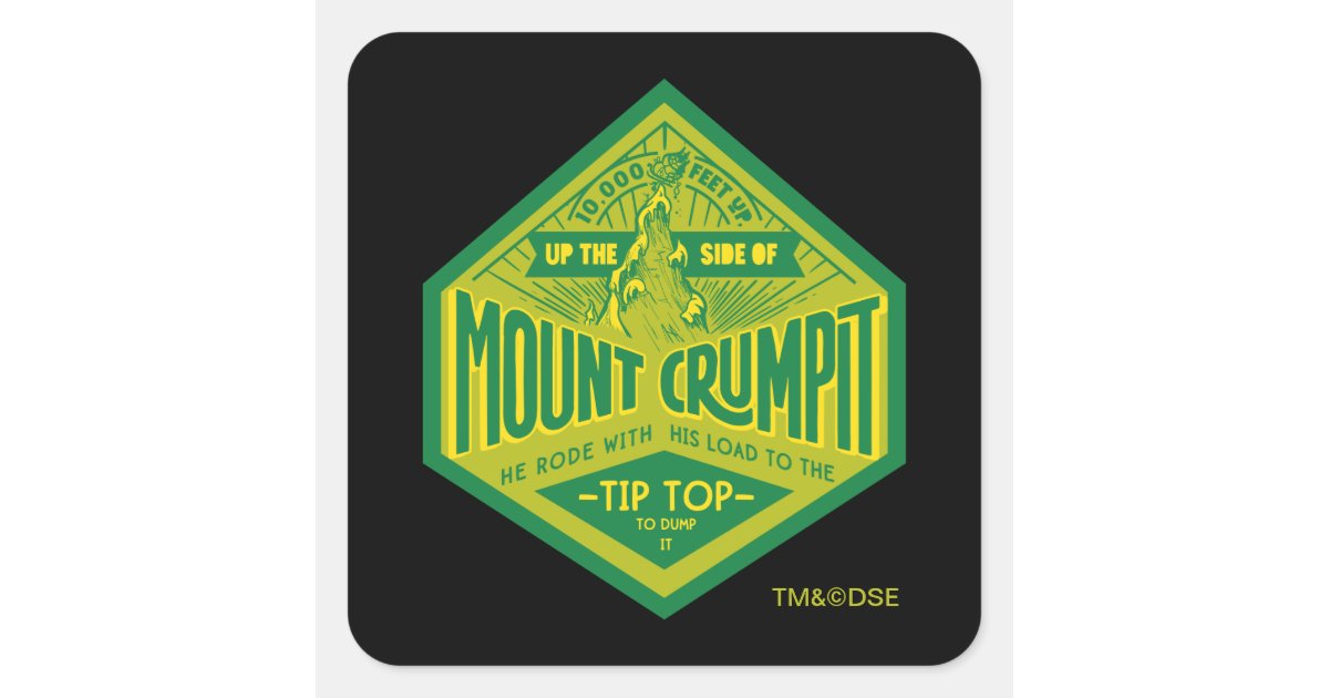 Grinch | Mount Crumpit Square Sticker | Zazzle
