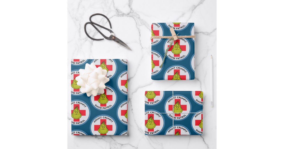 Grinch | Mt. Crumpit Snow Patrol Wrapping Paper Sheets | Zazzle