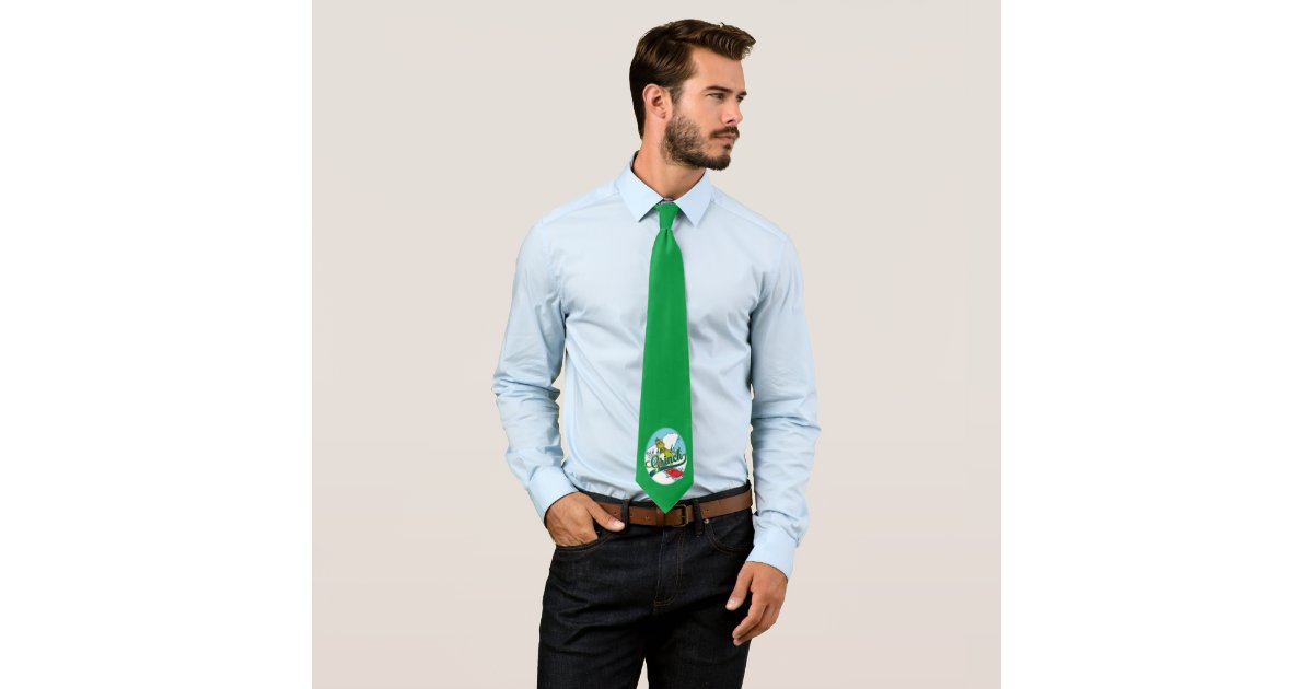 Grinch Snowboarding Neck Tie | Zazzle